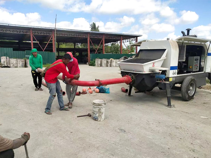 Trailer Pompa Beton 40m3 untuk Penuangan Alas Bedak di Cavite